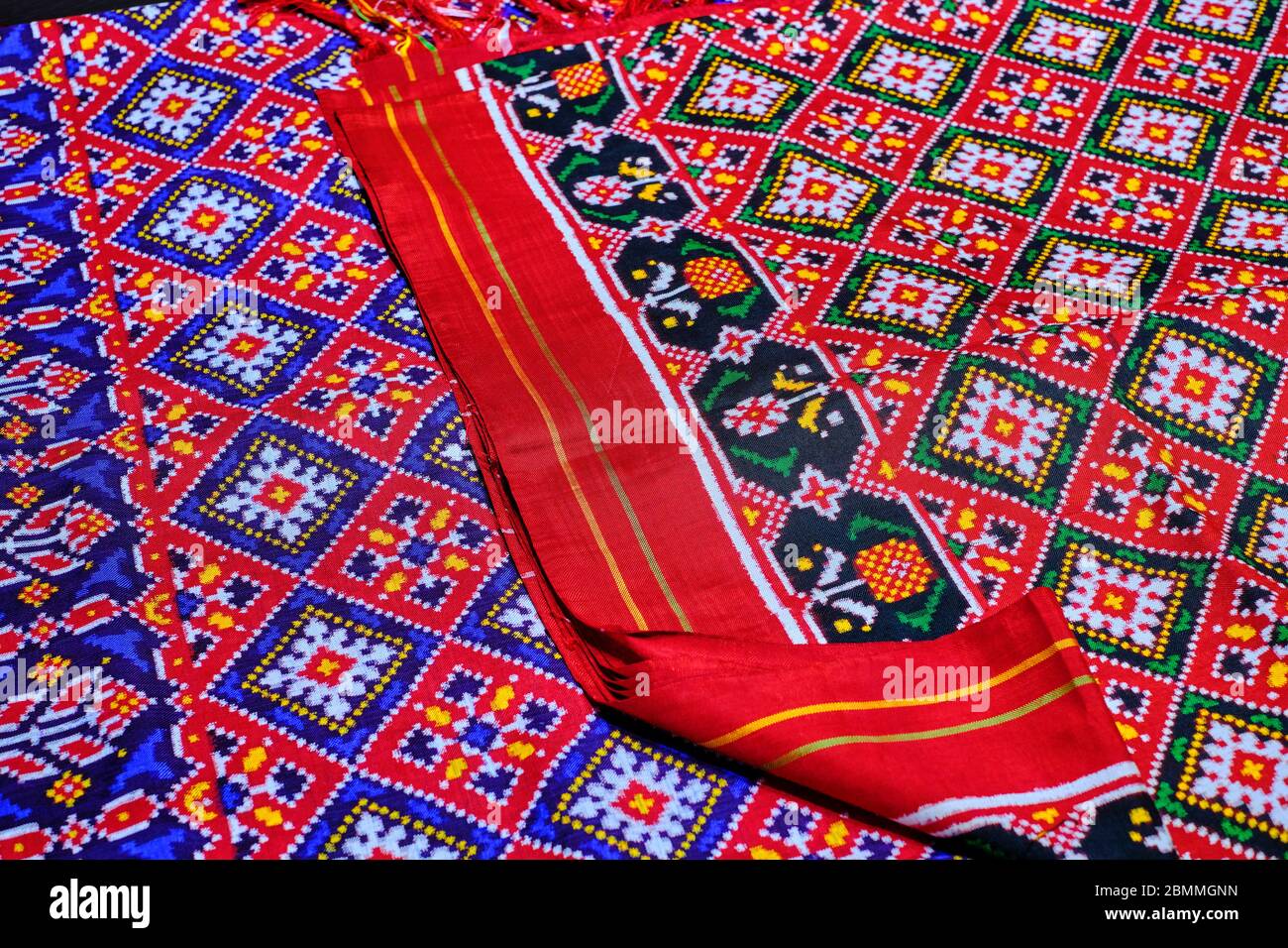 India, Gujarat, Patan, Patan Patola heritage, weaving of falous Patola ...