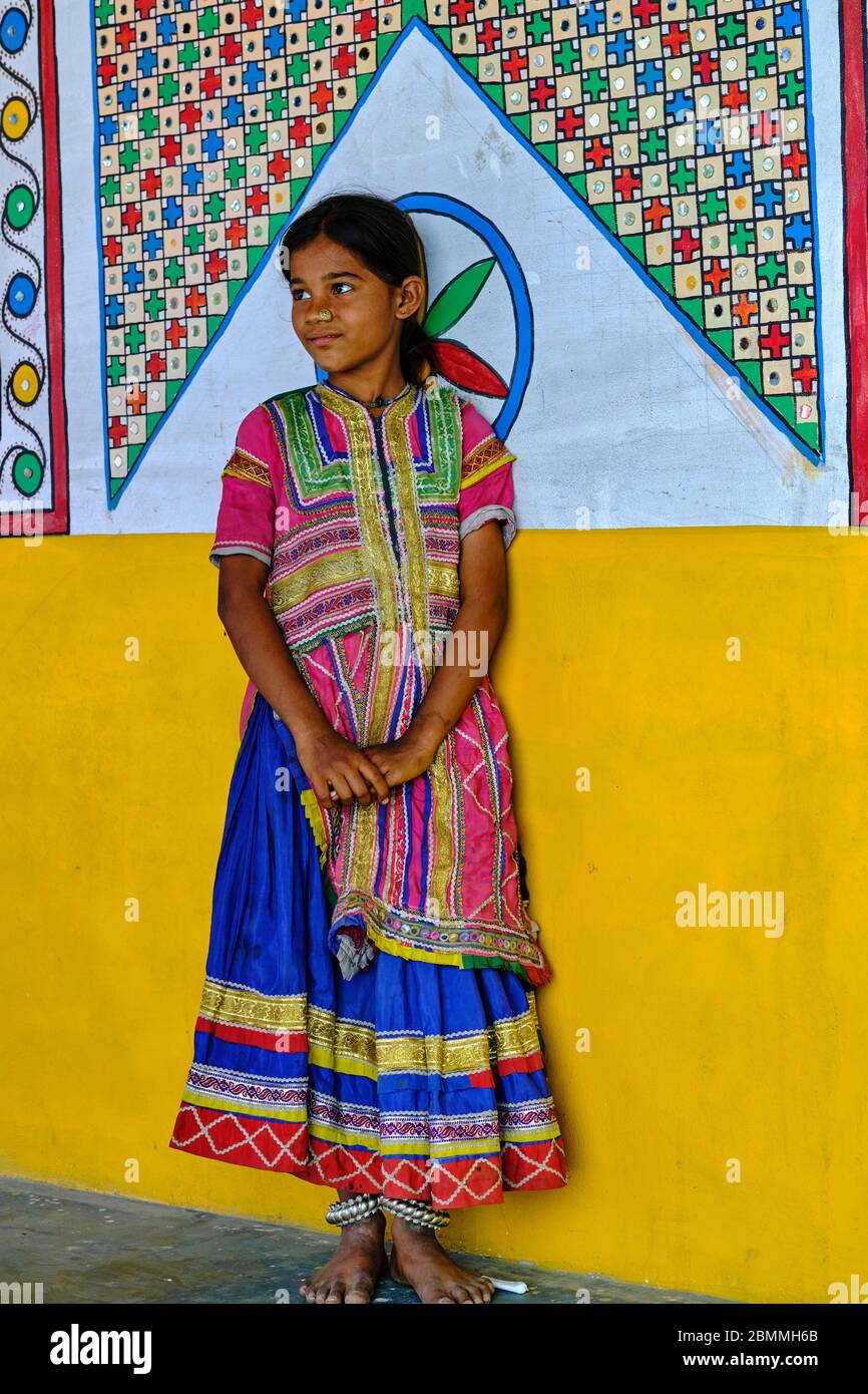India, Gujarat, Kutch, Hodka village, Meghwal ethnic group Stock Photo ...