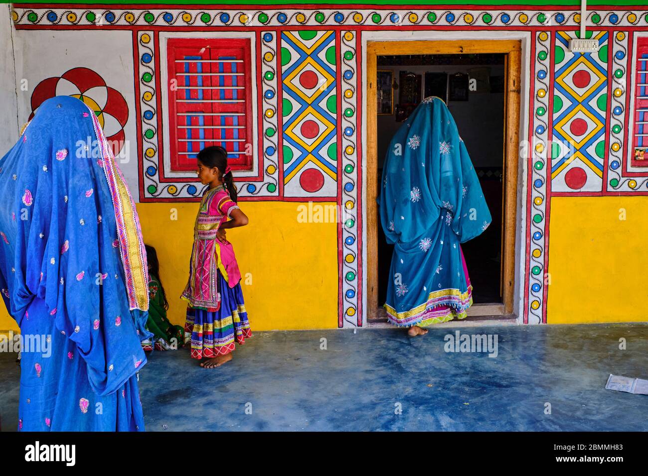 India, Gujarat, Kutch, Hodka village, Meghwal ethnic group Stock Photo ...