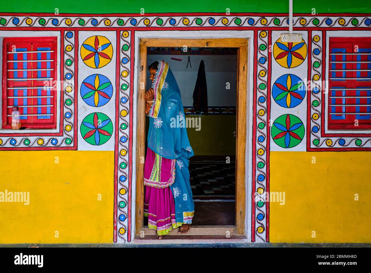 India, Gujarat, Kutch, Hodka village, Meghwal ethnic group Stock Photo ...