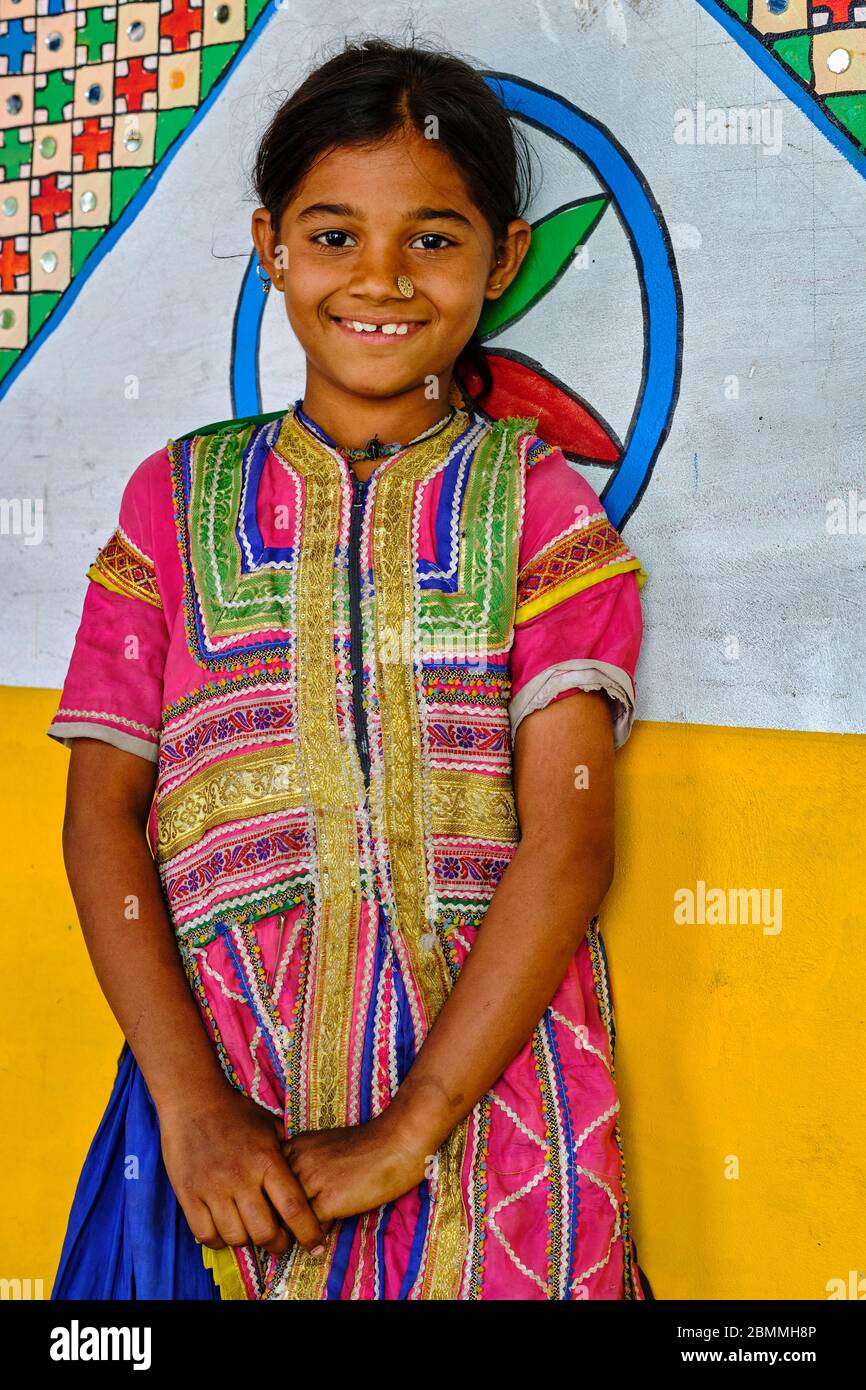 India, Gujarat, Kutch, Hodka village, Meghwal ethnic group Stock Photo ...