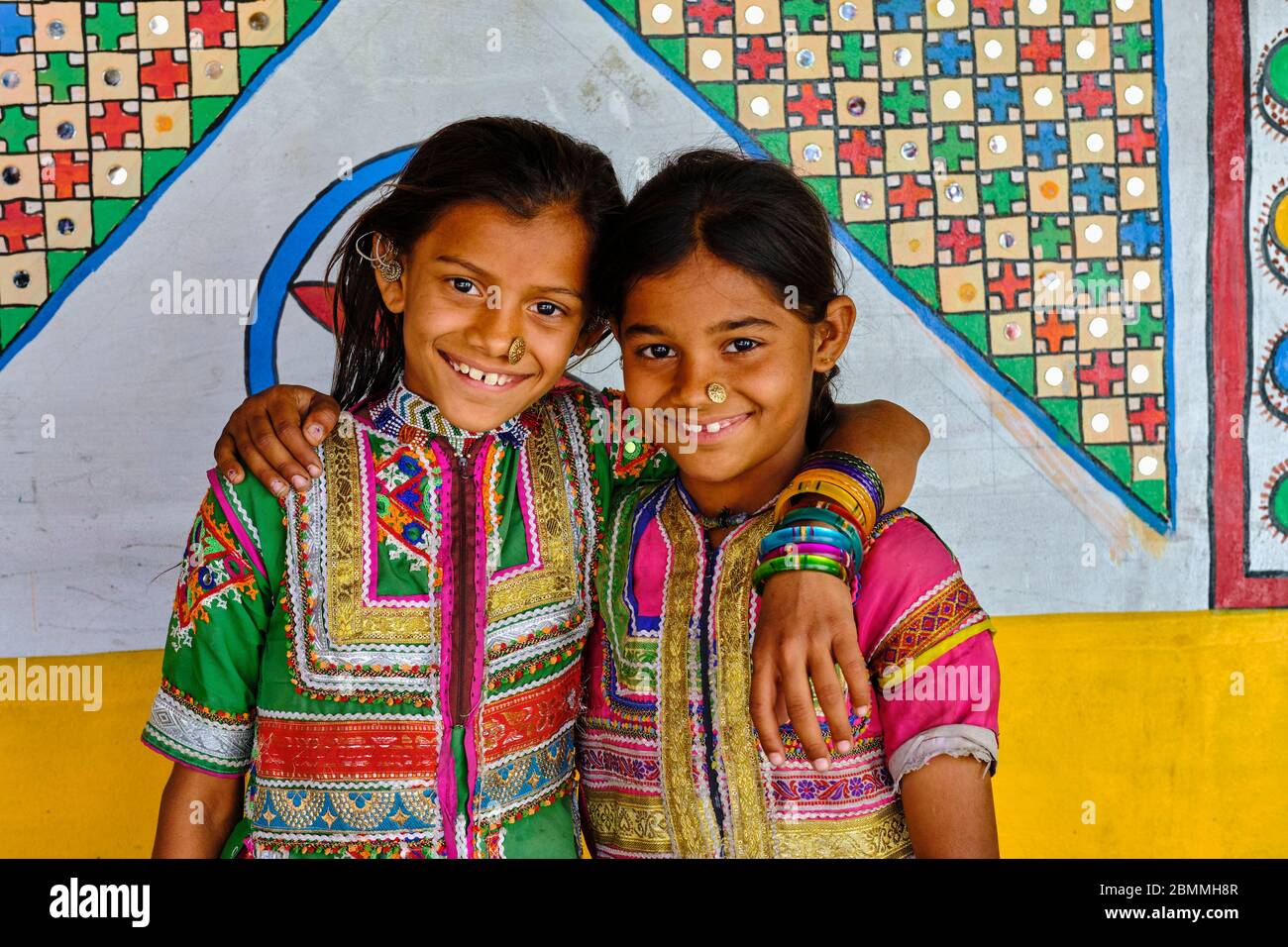 India, Gujarat, Kutch, Hodka village, Meghwal ethnic group Stock Photo ...