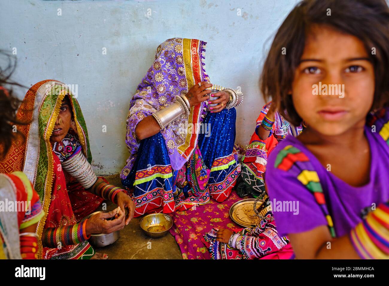 India, Gujarat, Kutch, Hodka village, Meghwal ethnic group Stock Photo ...