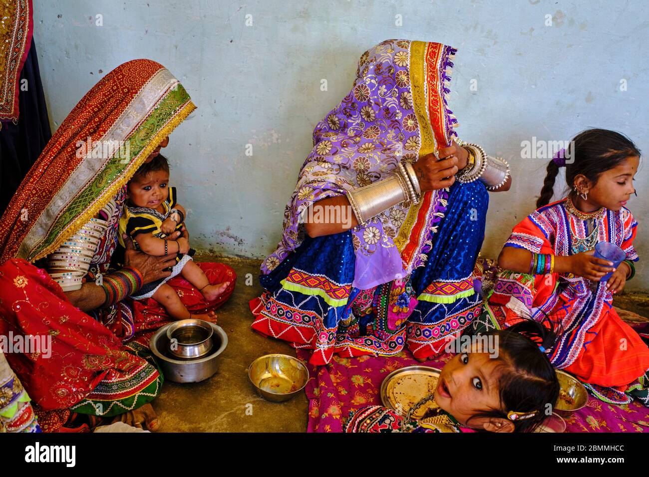 India, Gujarat, Kutch, Hodka village, Meghwal ethnic group Stock Photo ...