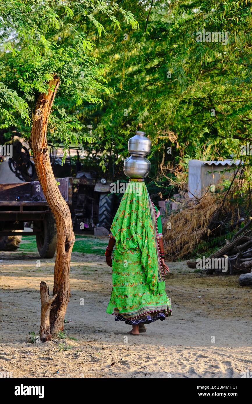 India, Gujarat, Kutch, Hodka village, Meghwal ethnic group Stock Photo ...