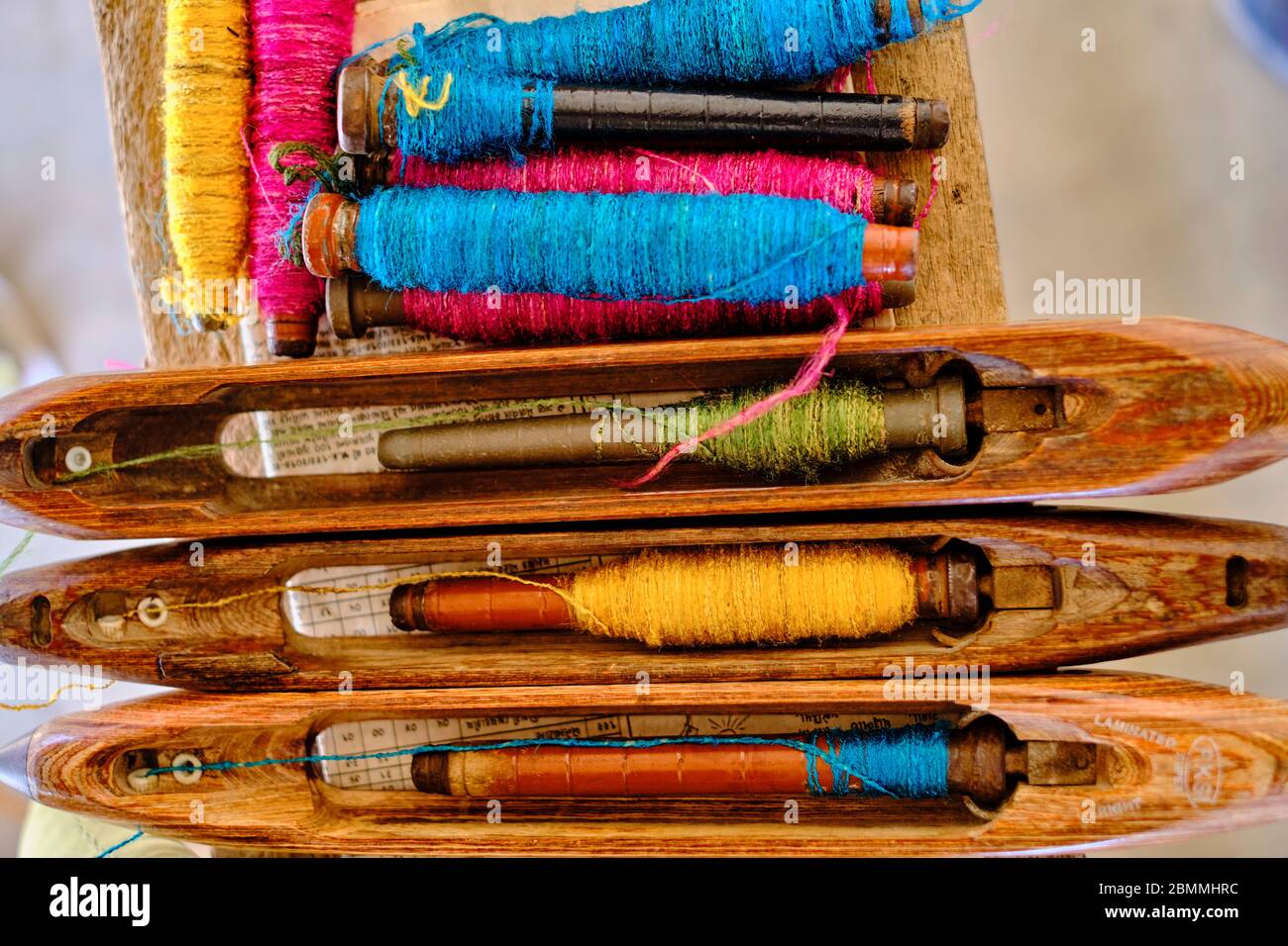 India, Gujarat, Kutch, Bhuj, textile village of Bhujodi, textile ...