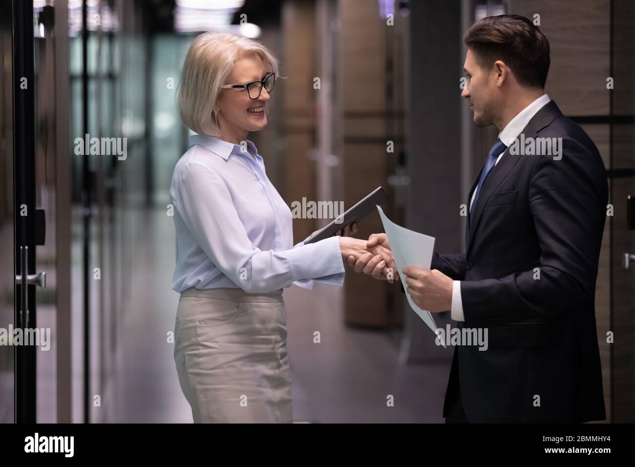 2 People Greeting Each Other