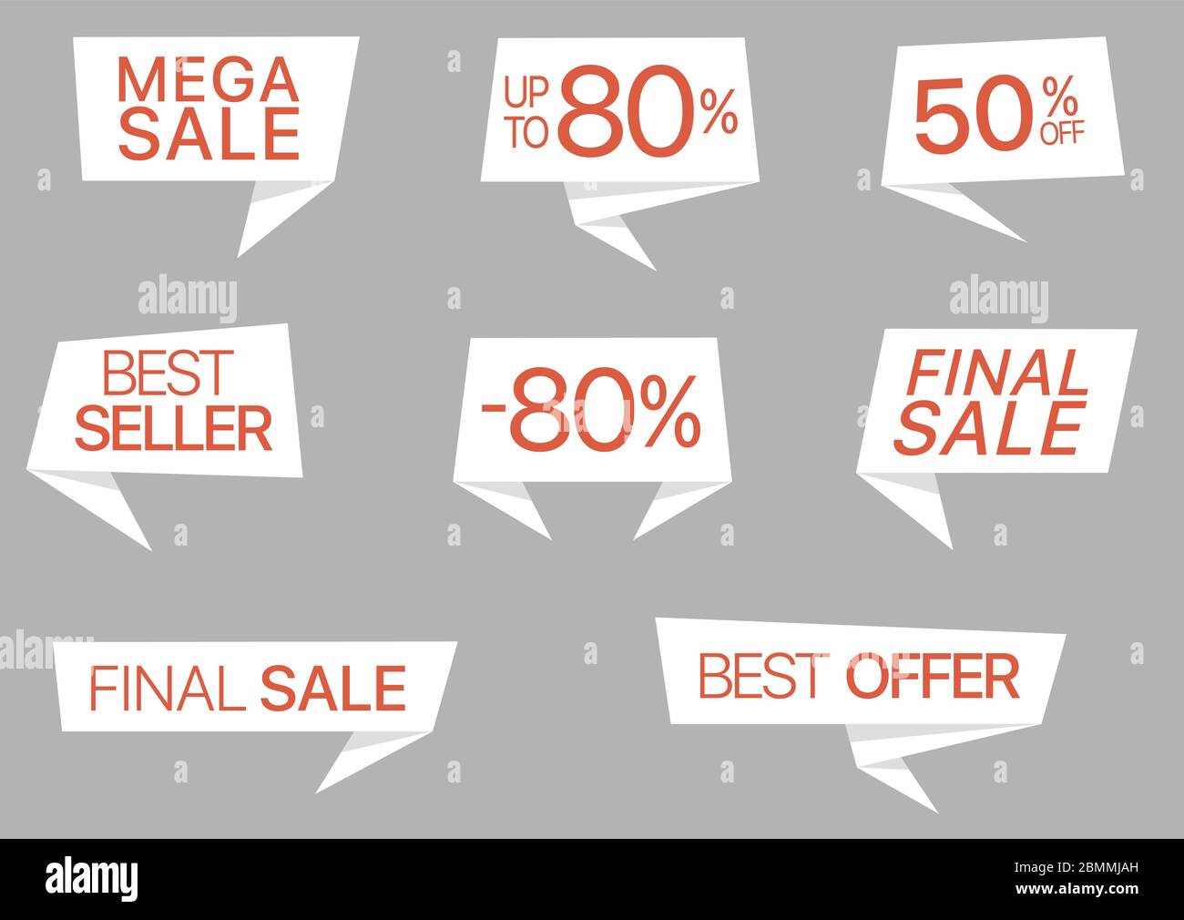 Paper sticker set Stock Vector Image & Art - Alamy