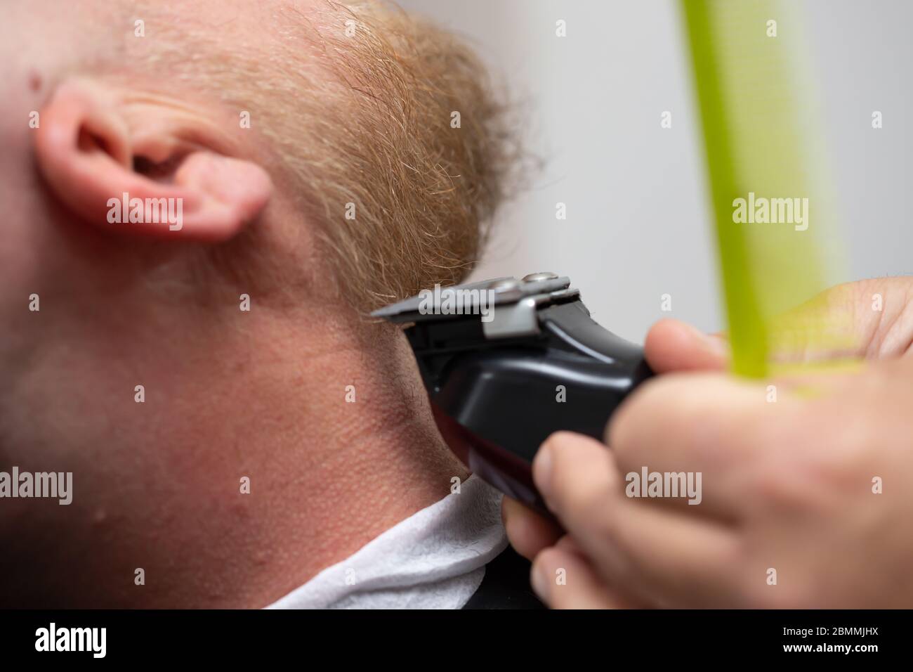Beard styling and cut. Close up cropped photo of a styling of a beard ...