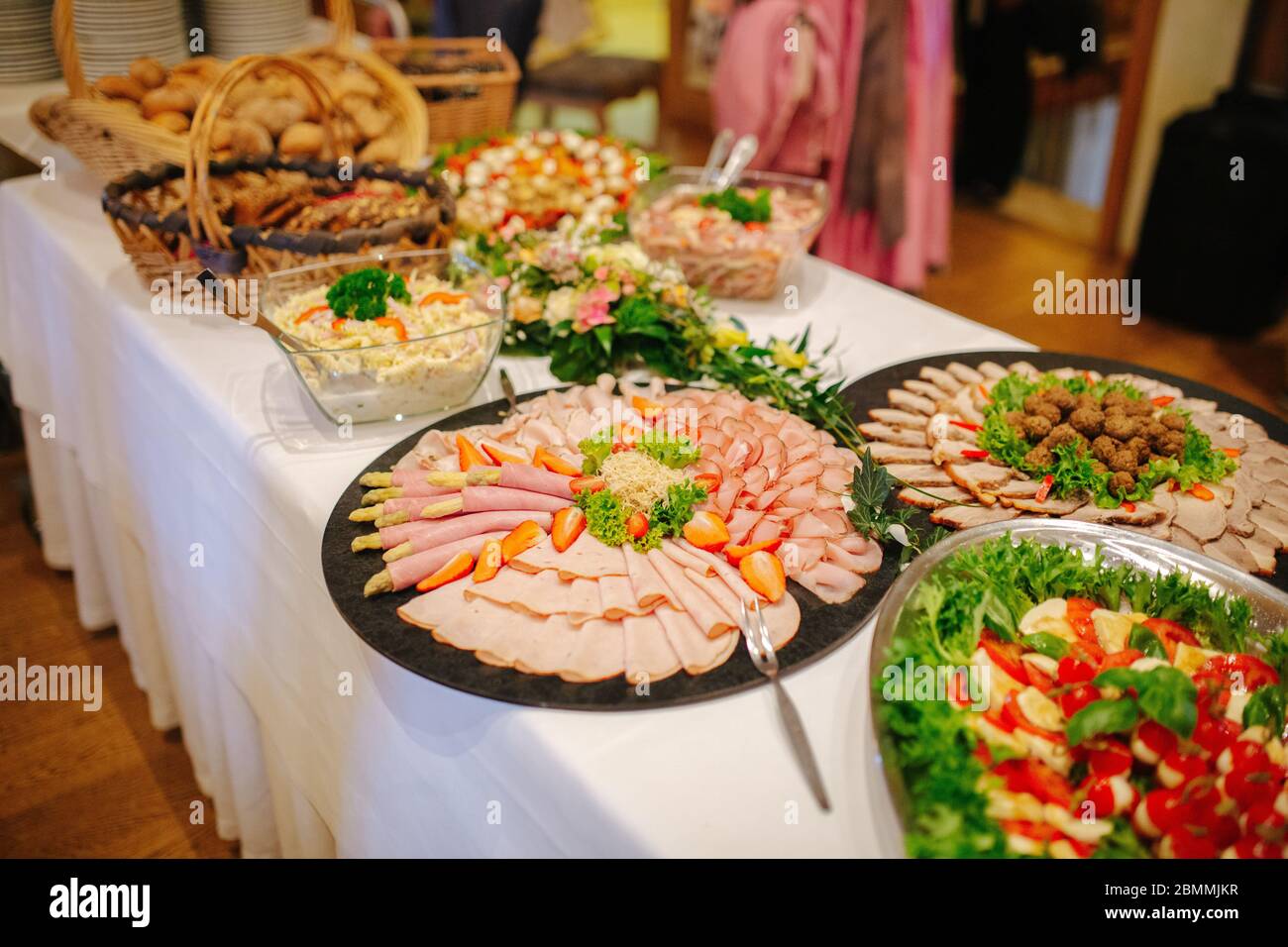 Delicious food at a wedding Stock Photo - Alamy