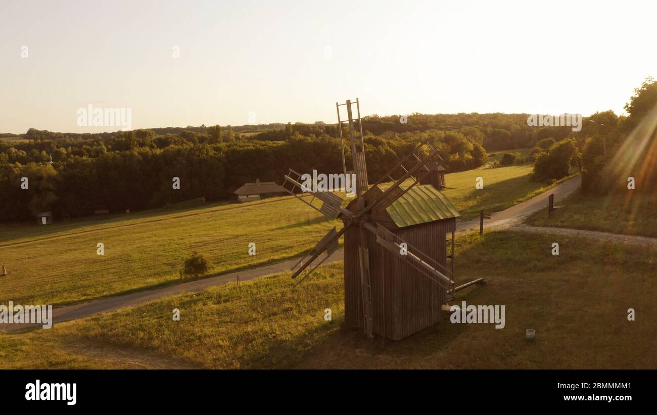 Aerial historical windmill in rural hi-res stock photography and images ...
