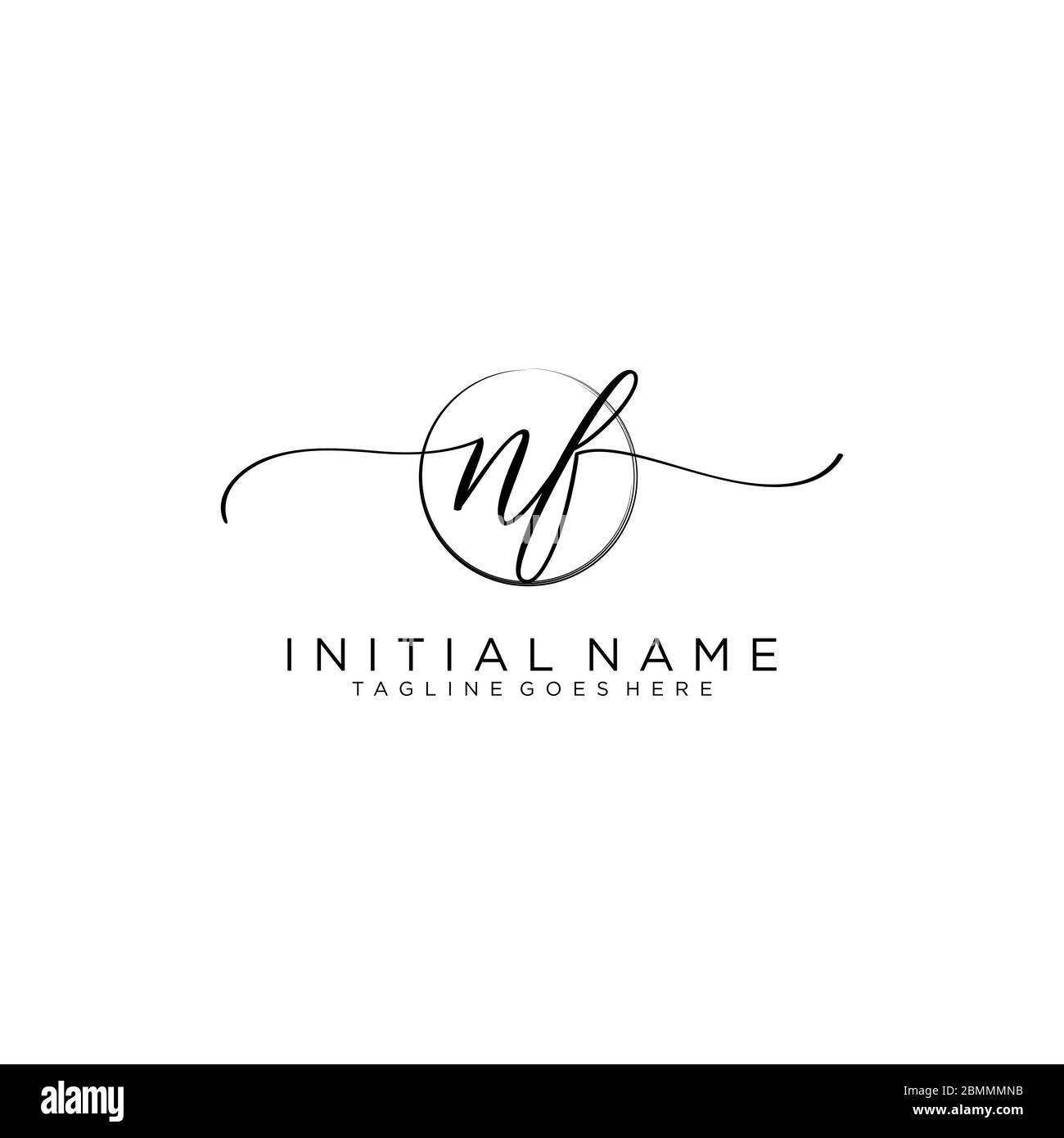 Nf initials logo Black and White Stock Photos & Images - Alamy