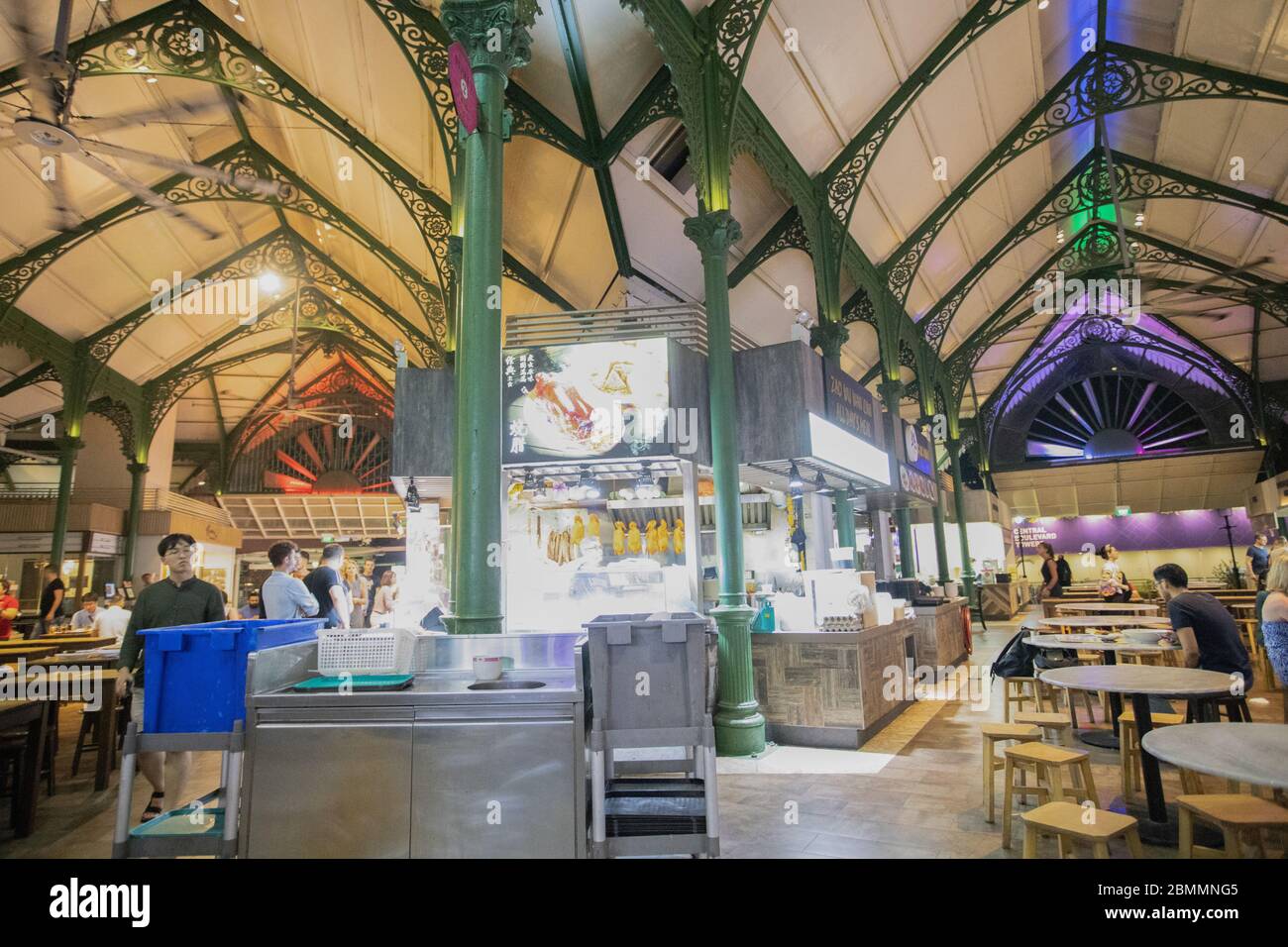 Singapore-city-SINGAPORE-0021Oct202019 Food hall in Singapore getting ...