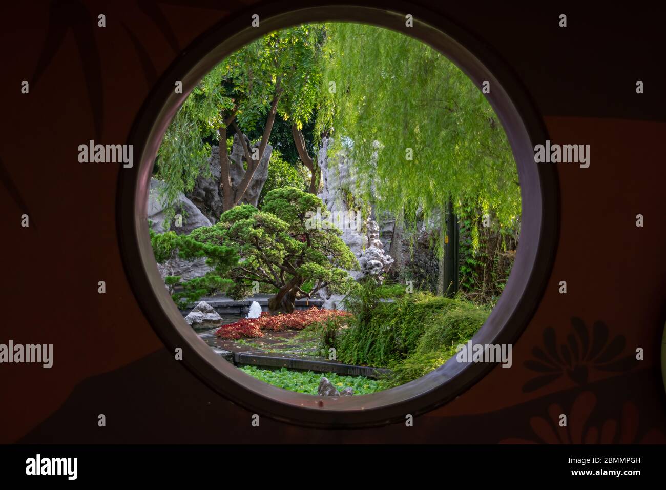 Garden scene through window hi-res stock photography and images - Alamy