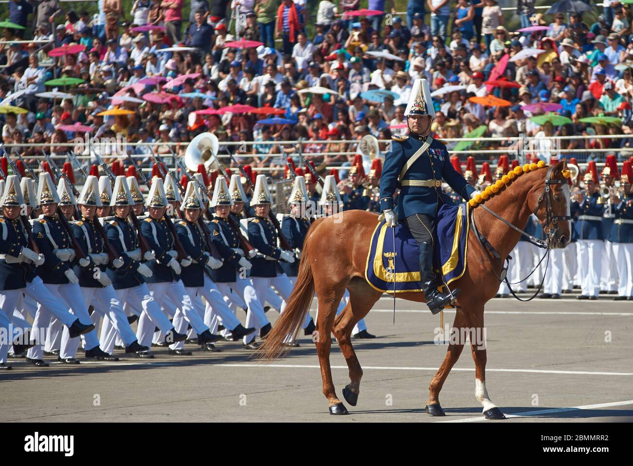 Members of the Chilean Army march past during the annual military ...