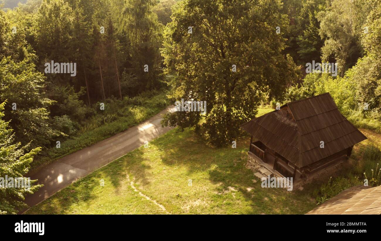 Top view country cottage terrace hi-res stock photography and images ...