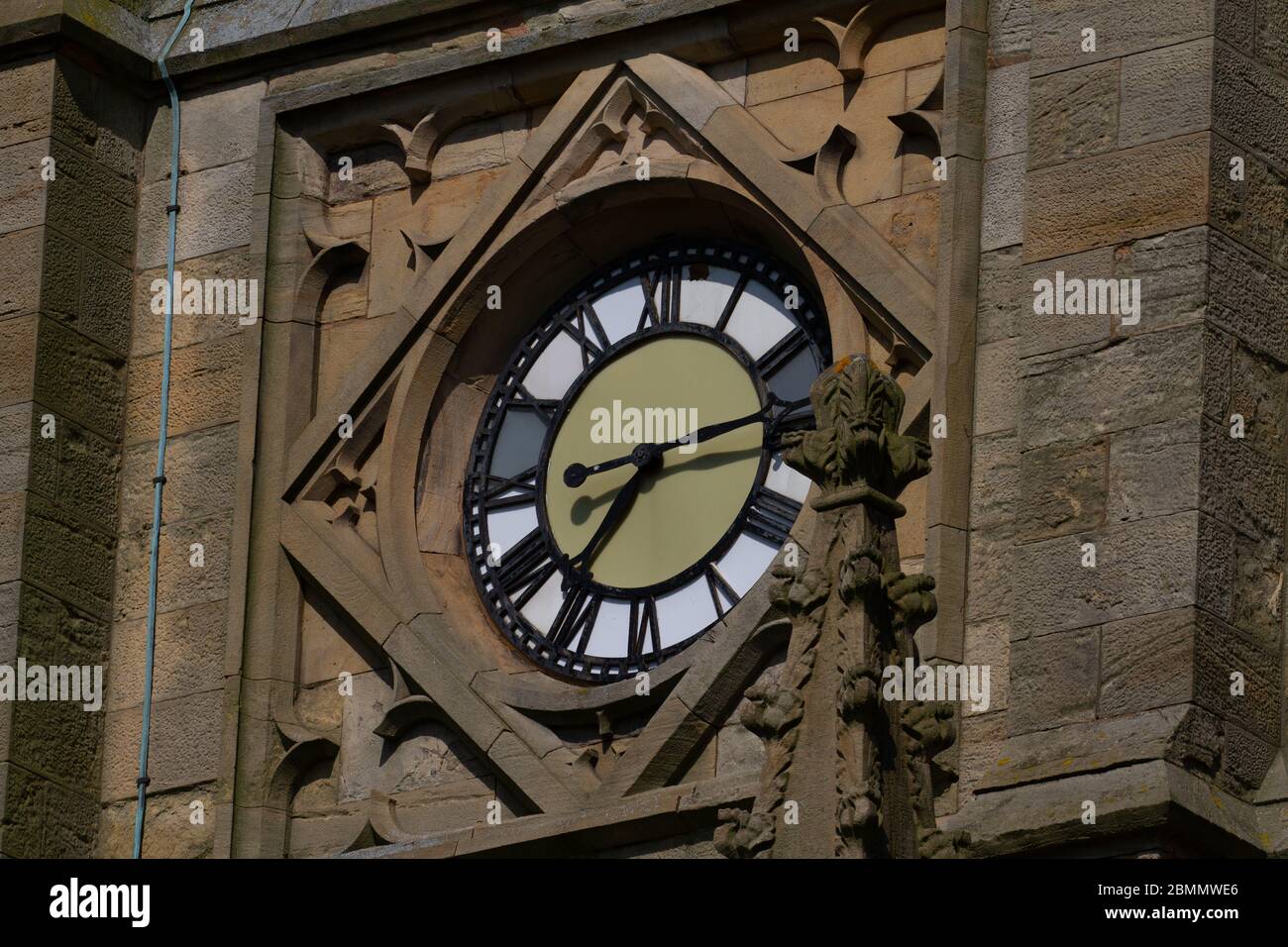 Clock face in church tower. Holy Trinity Church. Wordsley, West ...