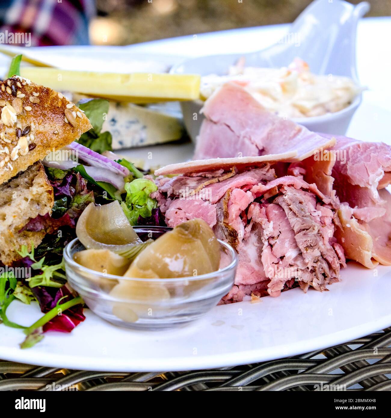 Close UP Imasge Healthy Fresh Traditional Ploughmans Lunch Cold Cooked ...