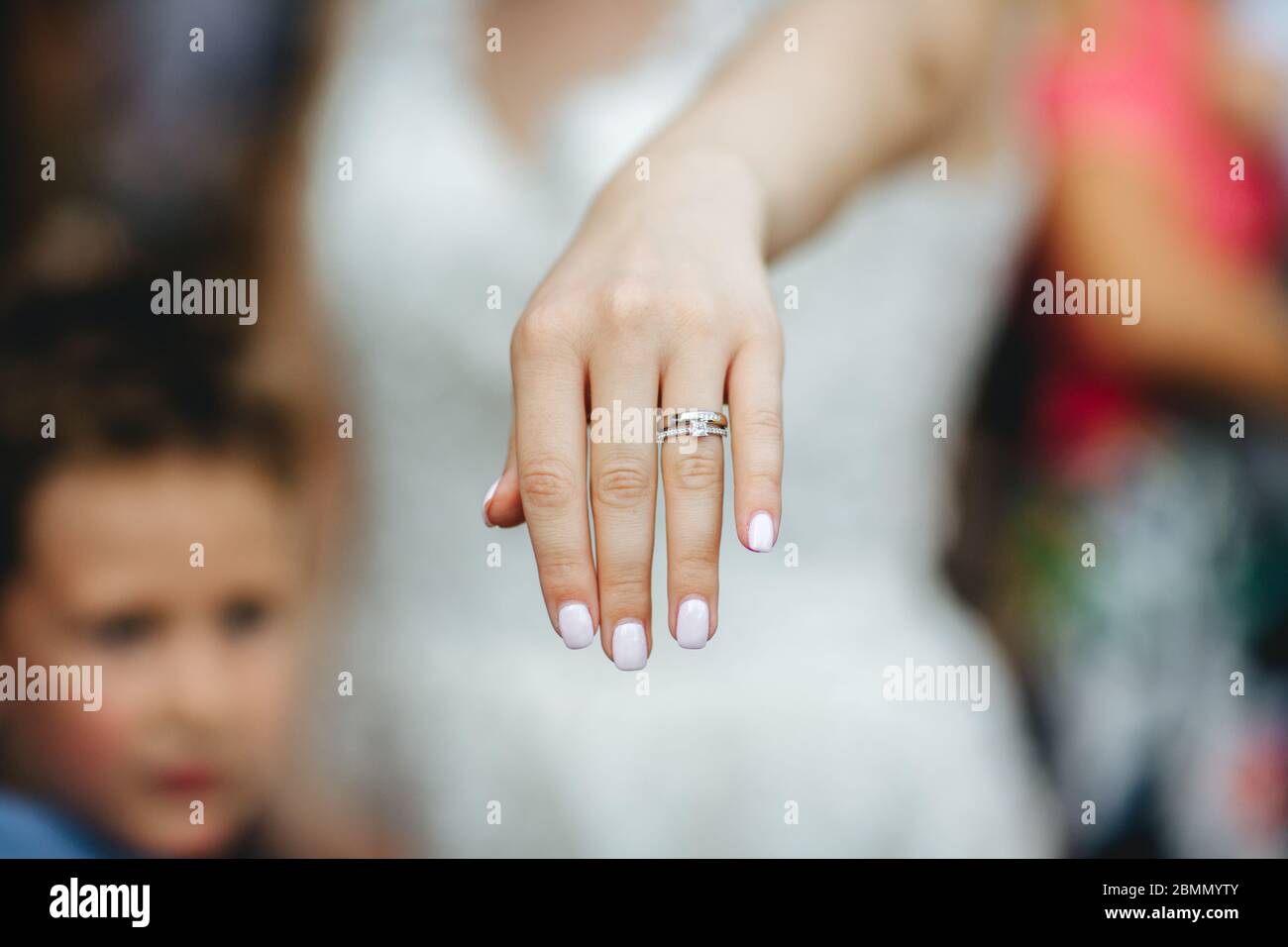 wedding rings close up Stock Photo - Alamy