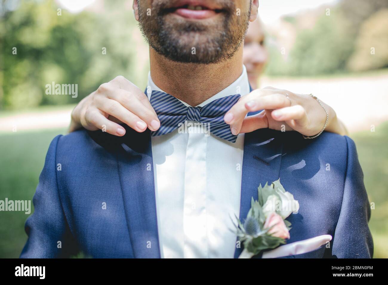 Wedding wearing blue hi-res stock photography and images - Alamy