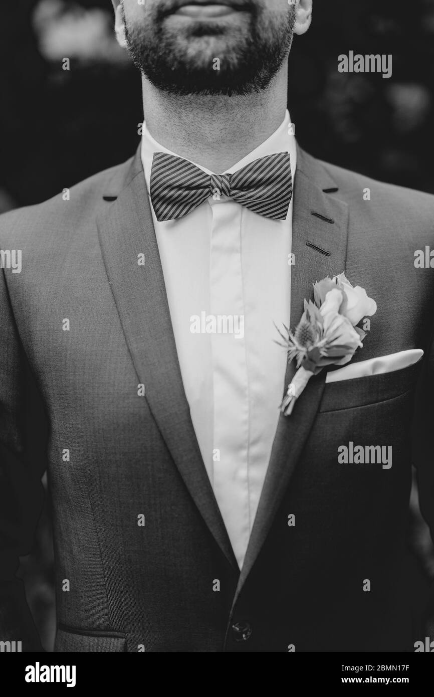 Man wearing blue suit Black and White Stock Photos & Images - Alamy