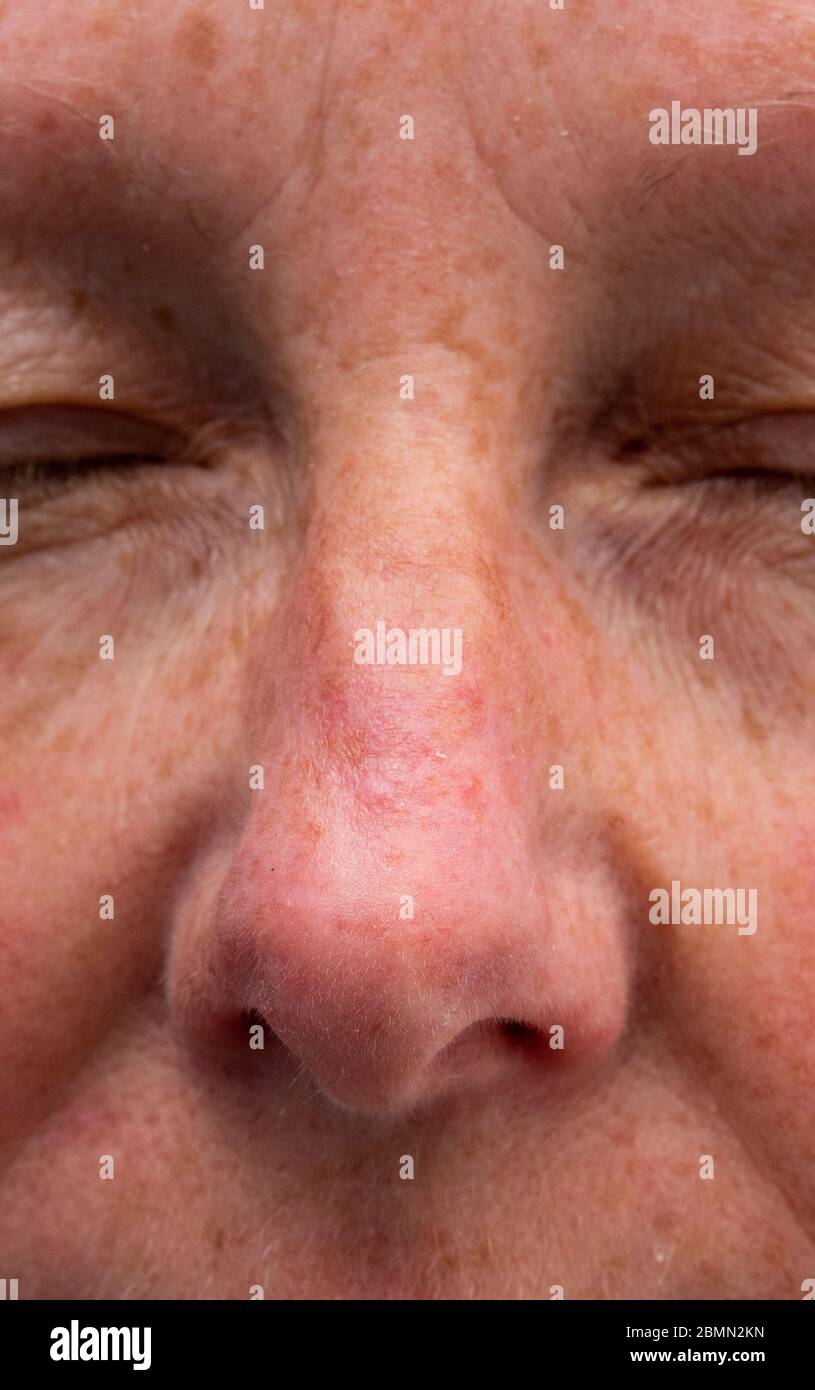 Nostrils close up woman hi-res stock photography and images - Alamy