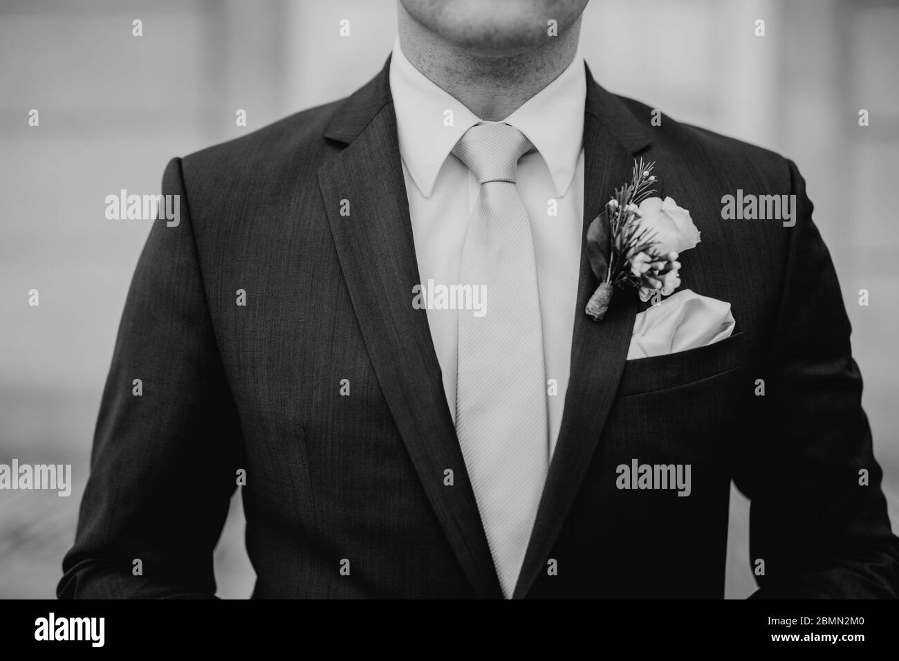 Suit and tie closeup detail Black and White Stock Photos & Images - Alamy
