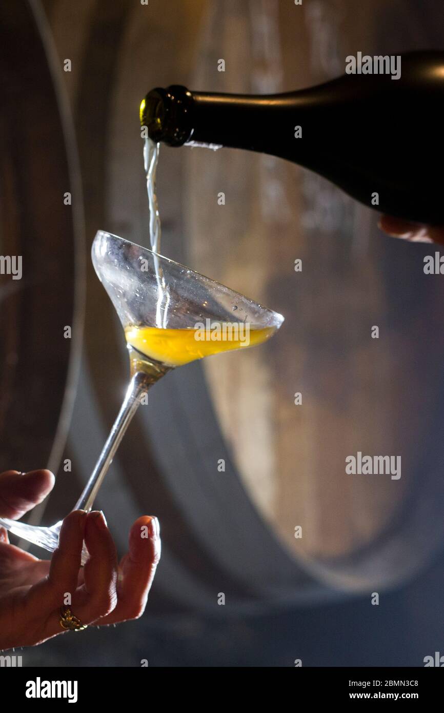 Inside a traditional Cognac cellar Stock Photo - Alamy
