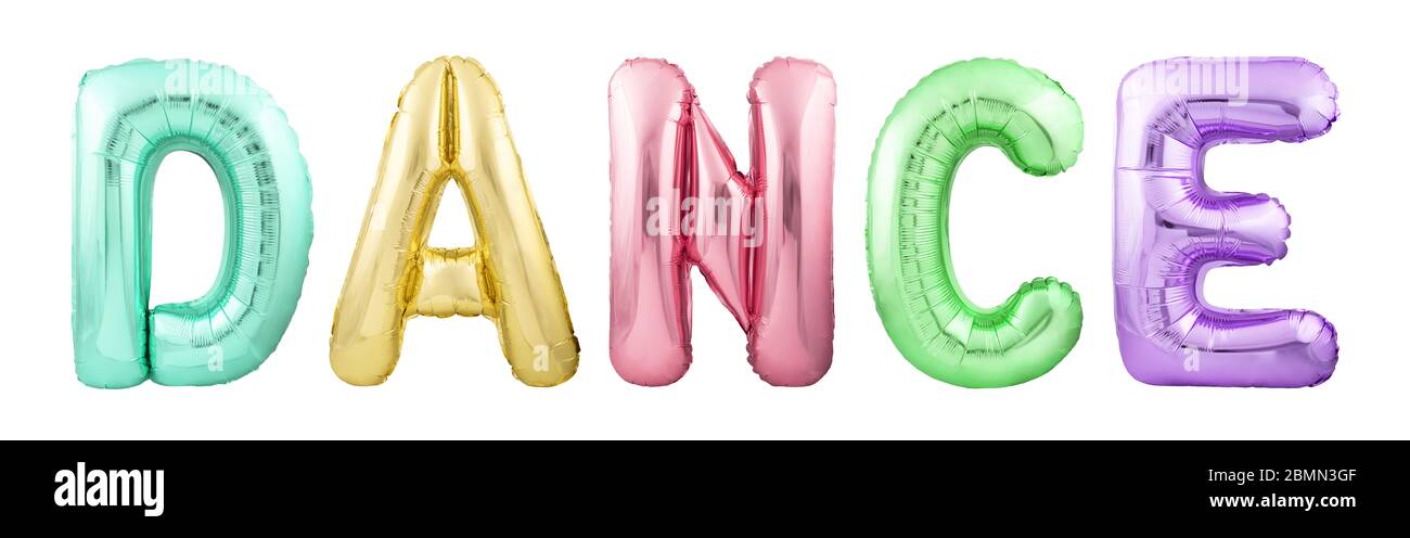 The Word Dance In Bubble Letters