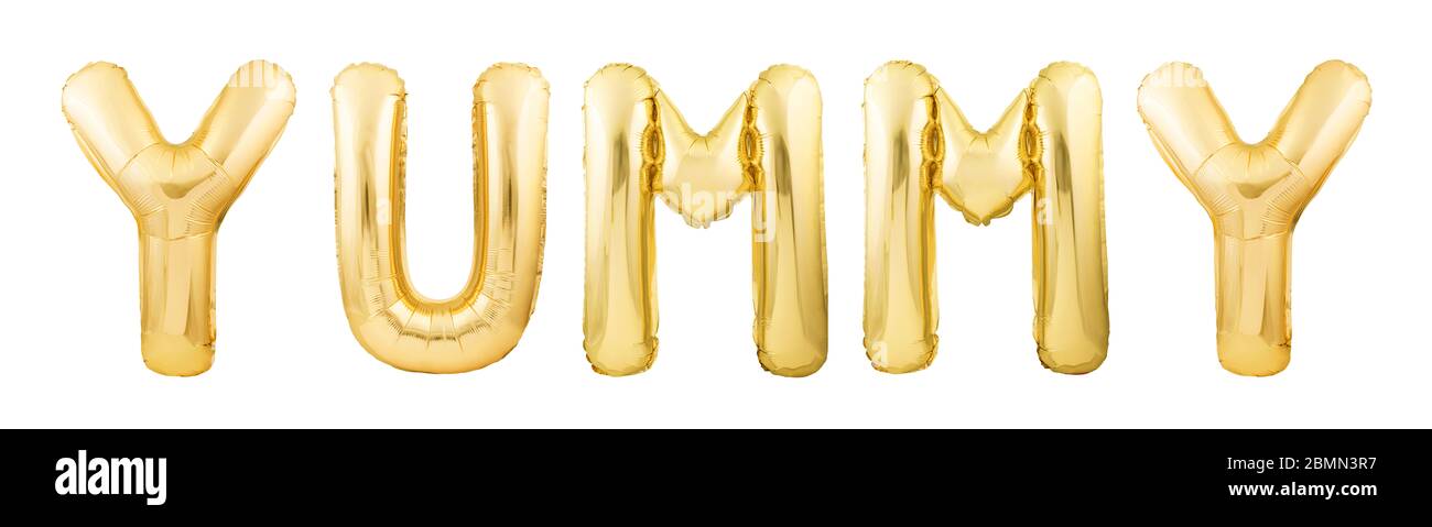 The word yummy hi-res stock photography and images - Alamy