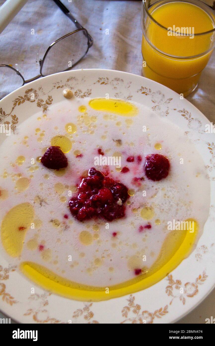 Smiling Face for Breakfast Stock Photo - Alamy