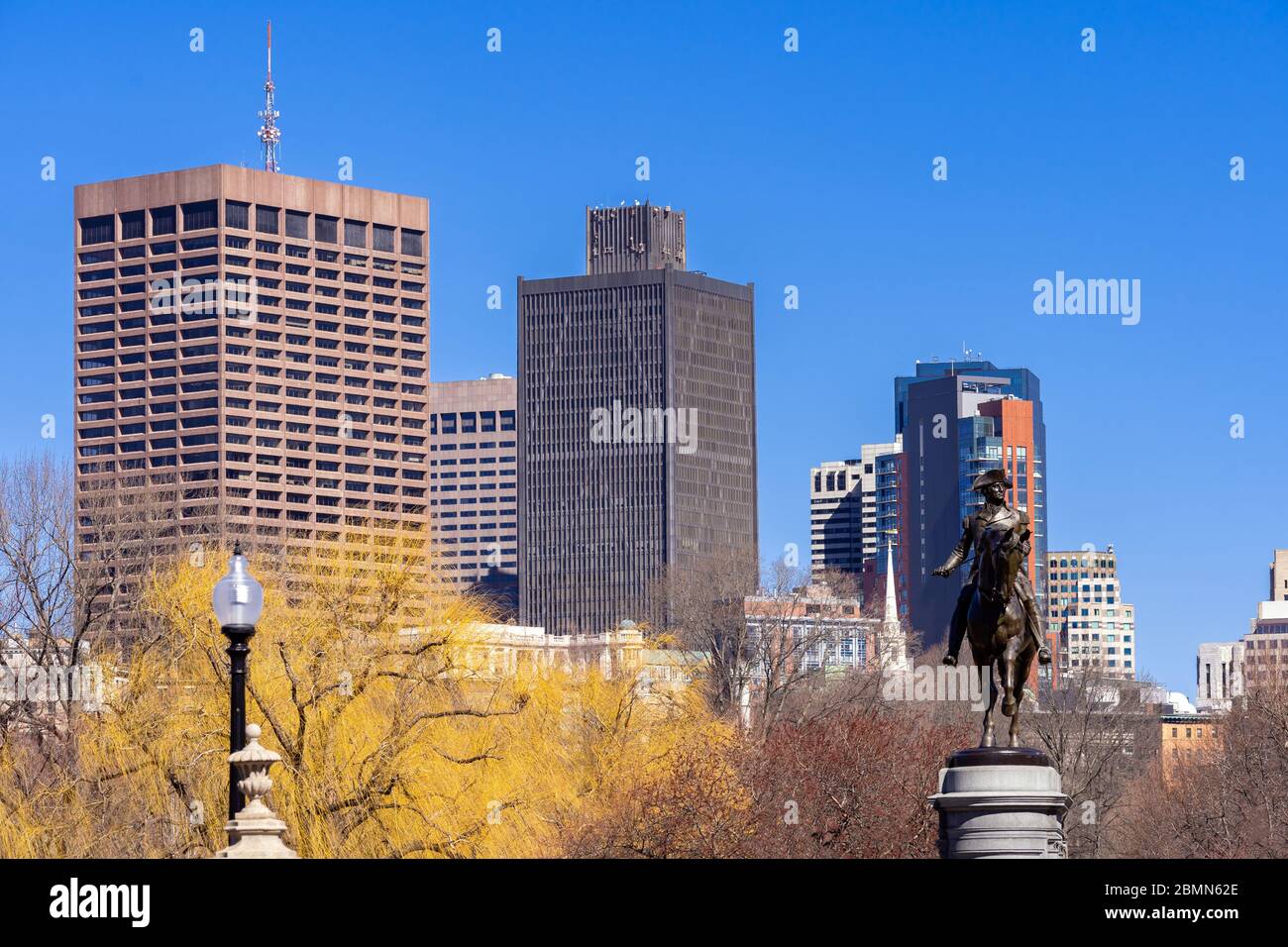George Washington Statue sculpture monument in Boston Common Park ...