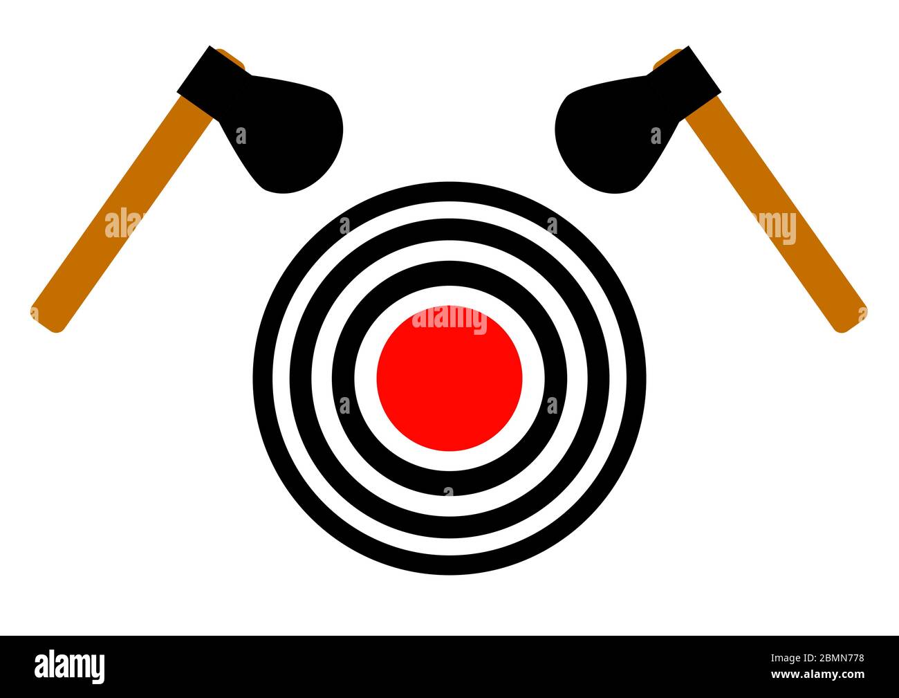 Throwing axes Stock Vector Images - Alamy