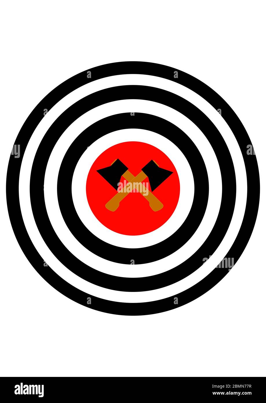 Axe throwing bullseye Stock Vector Images - Alamy