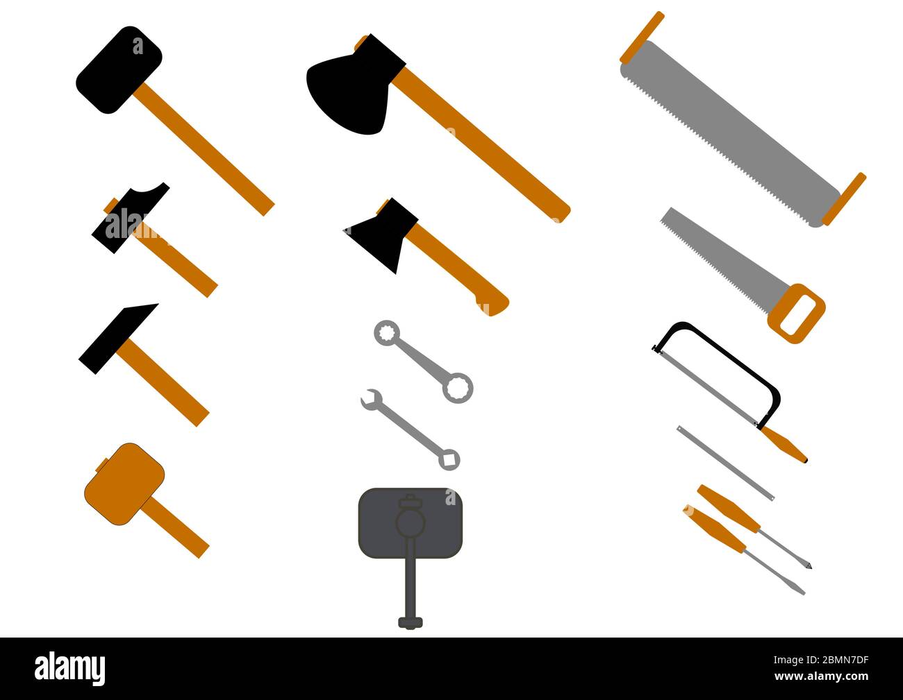Set of bench tools on a white background Stock Vector Image & Art - Alamy