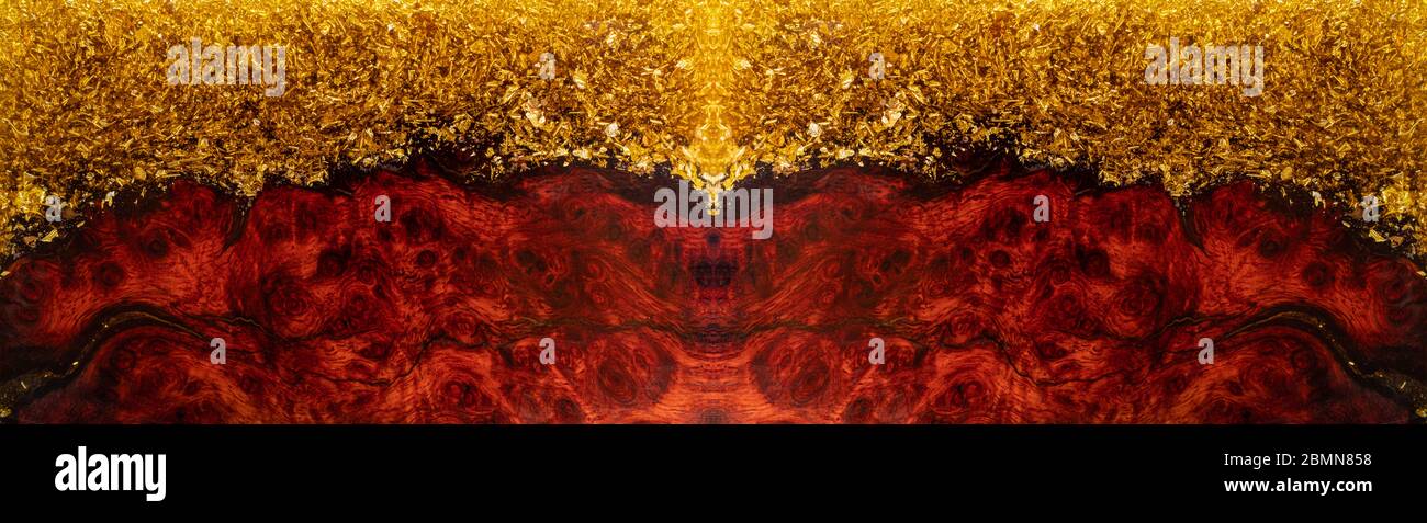 Casting epoxy resin stabilizing Burma padauk wood background texture ...