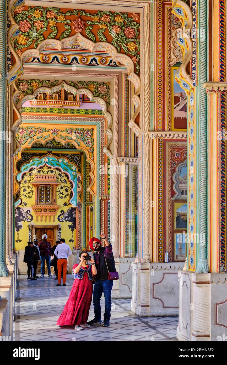 India, Rajasthan, Jaipur the Pink City, the Patrika Gate palace Stock ...