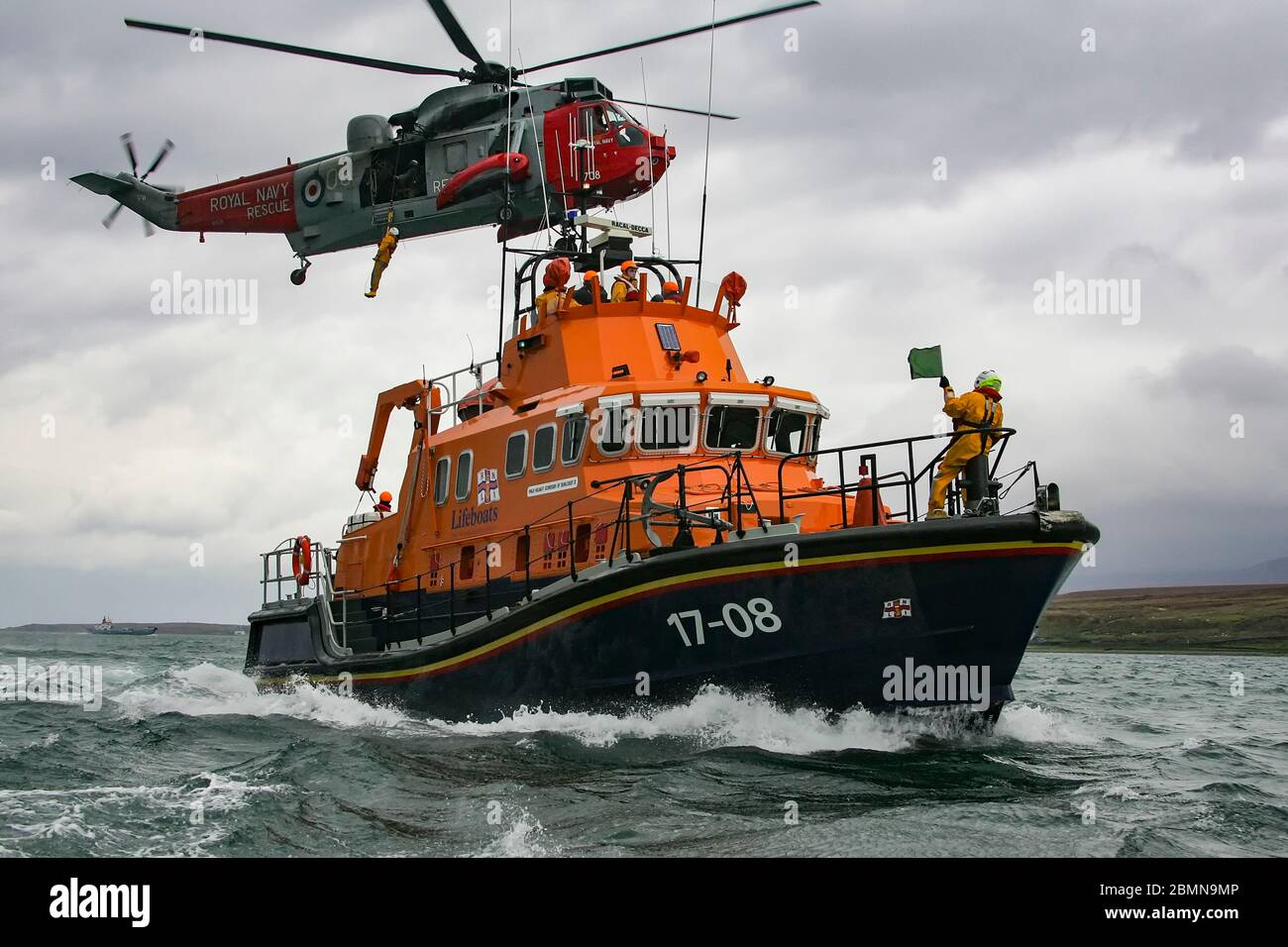 Coastguard sea king rescue helicopter hi-res stock photography and ...