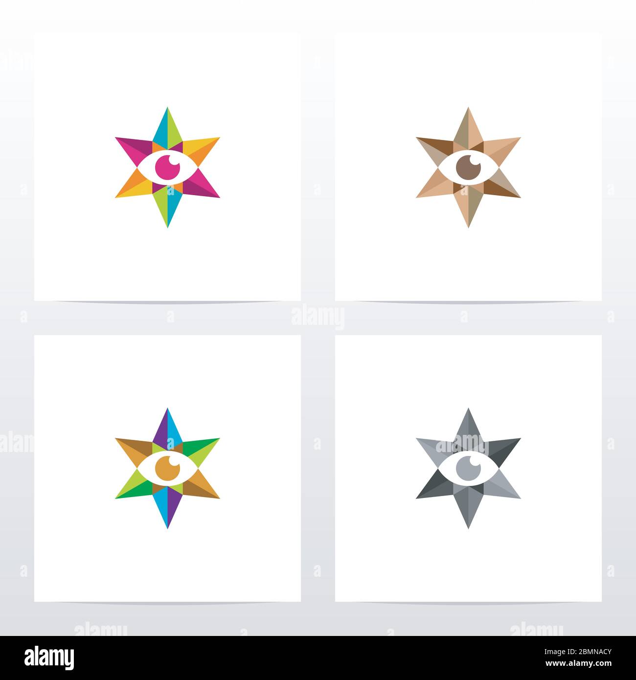 Star With Eye In The Middle Logo DesigN Stock Vector Image & Art - Alamy