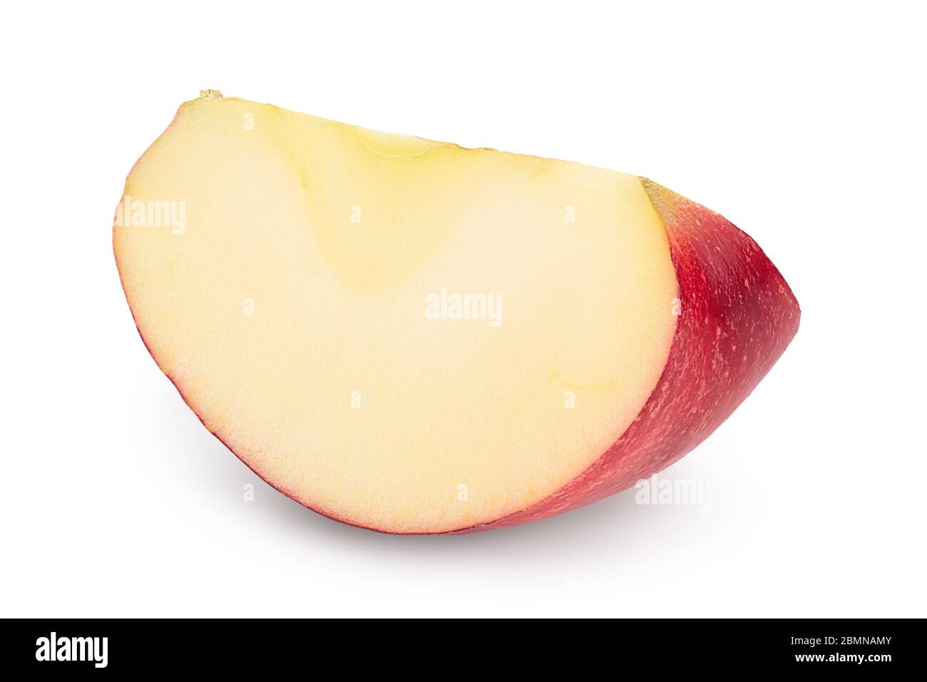 Red apple slice isolated on white background with clipping path and ...