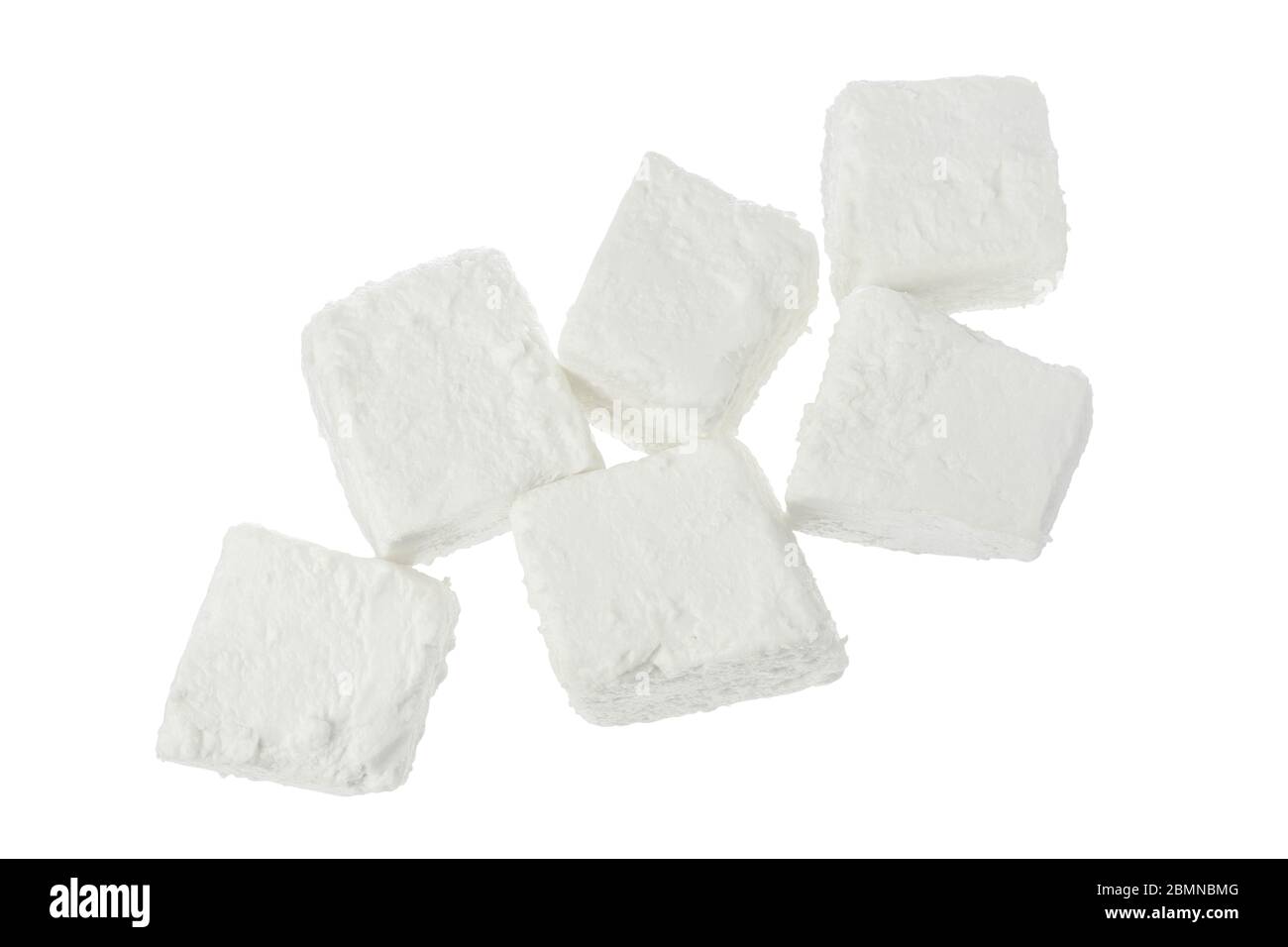 Feta cheese isolated on white background. With clipping path and full ...