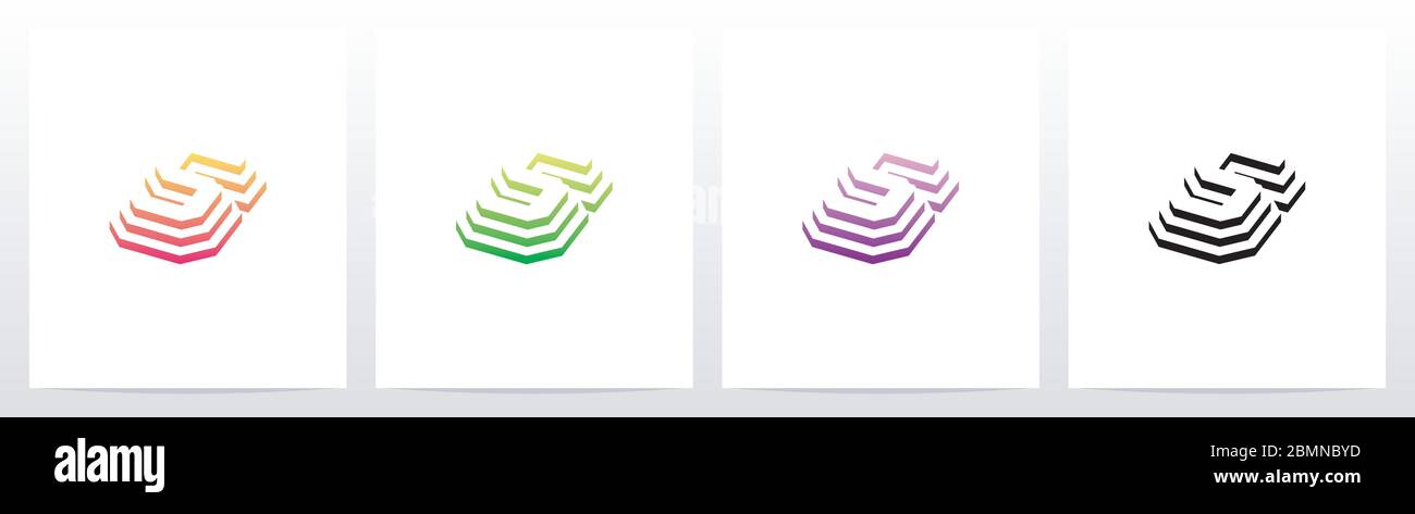 Steps On Letter Logo Design S Stock Vector Image & Art - Alamy