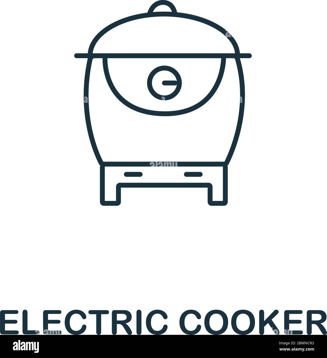 Electric Cooker icon from household collection. Simple line Electric ...