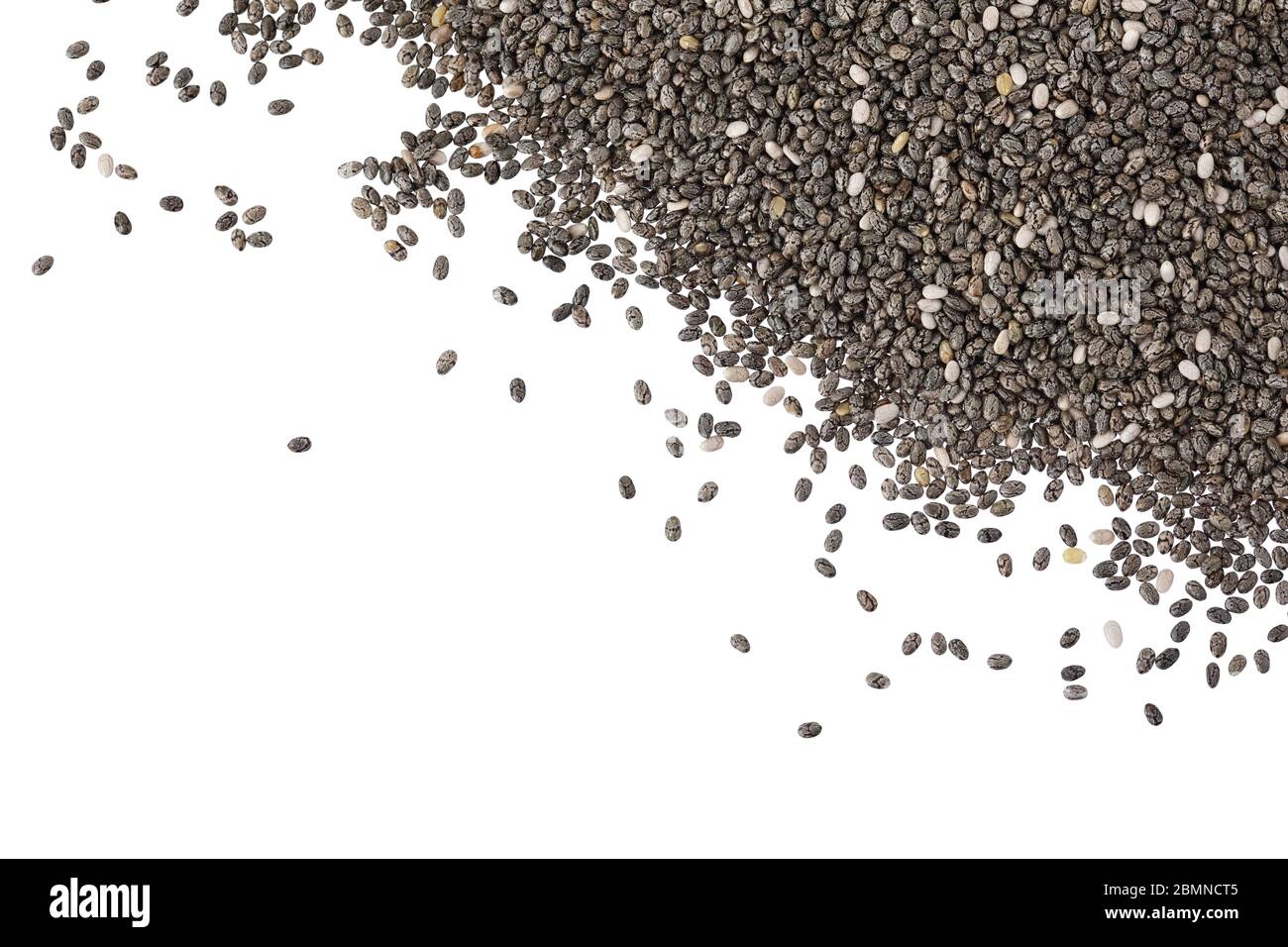 Chia seeds isolated on white background with clipping path and full ...
