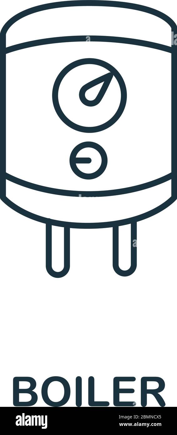 Boiler icon from household collection. Simple line Boiler icon for ...