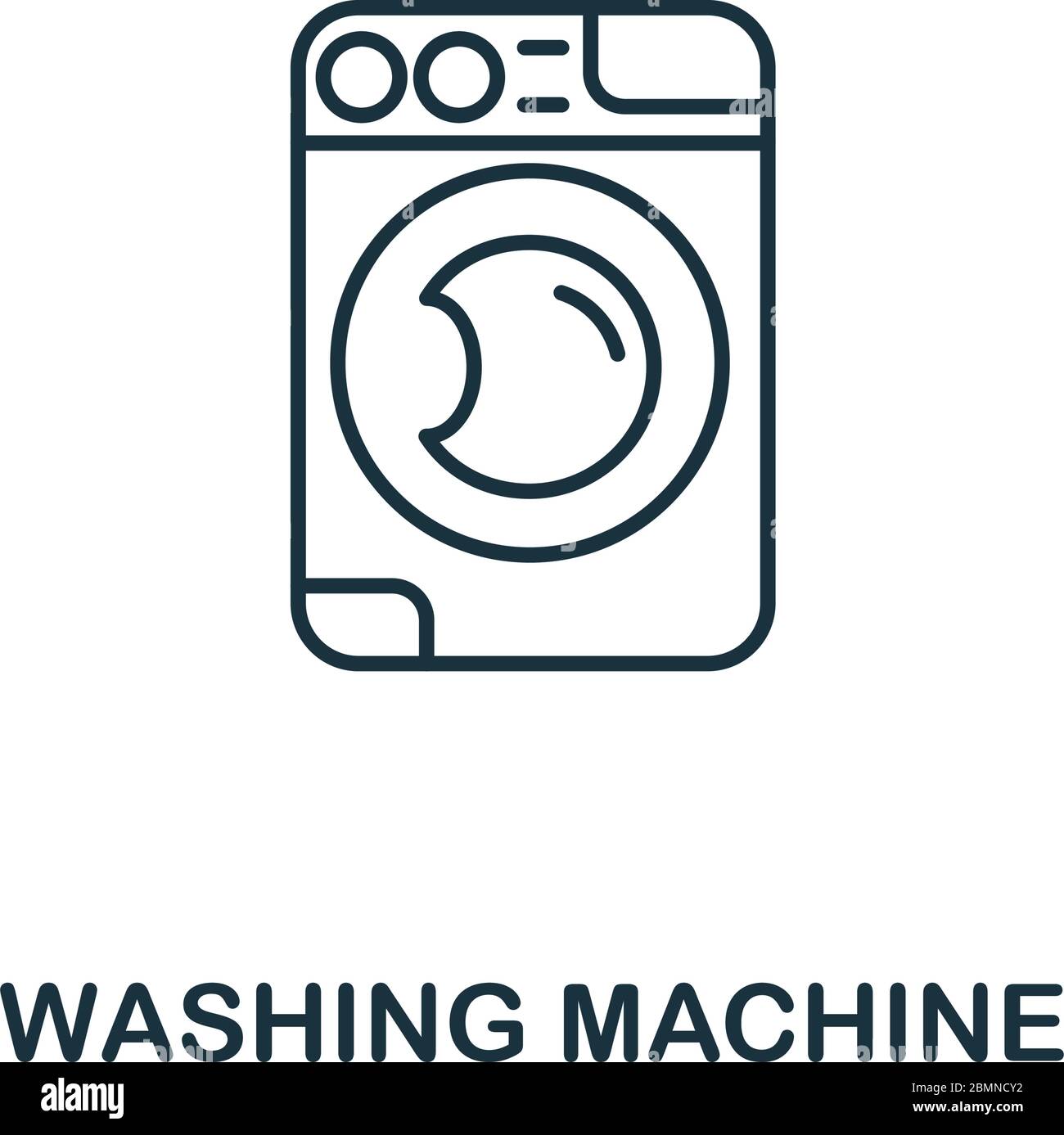 Washing Machine icon from household collection. Simple line Washing ...