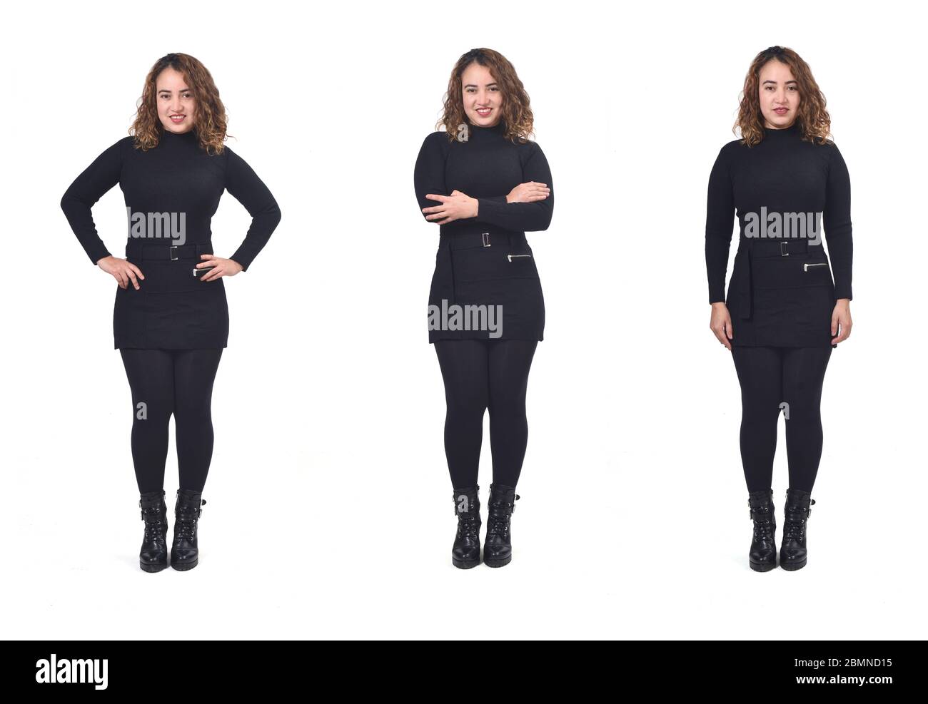 Woman poses for the camera Cut Out Stock Images & Pictures - Alamy