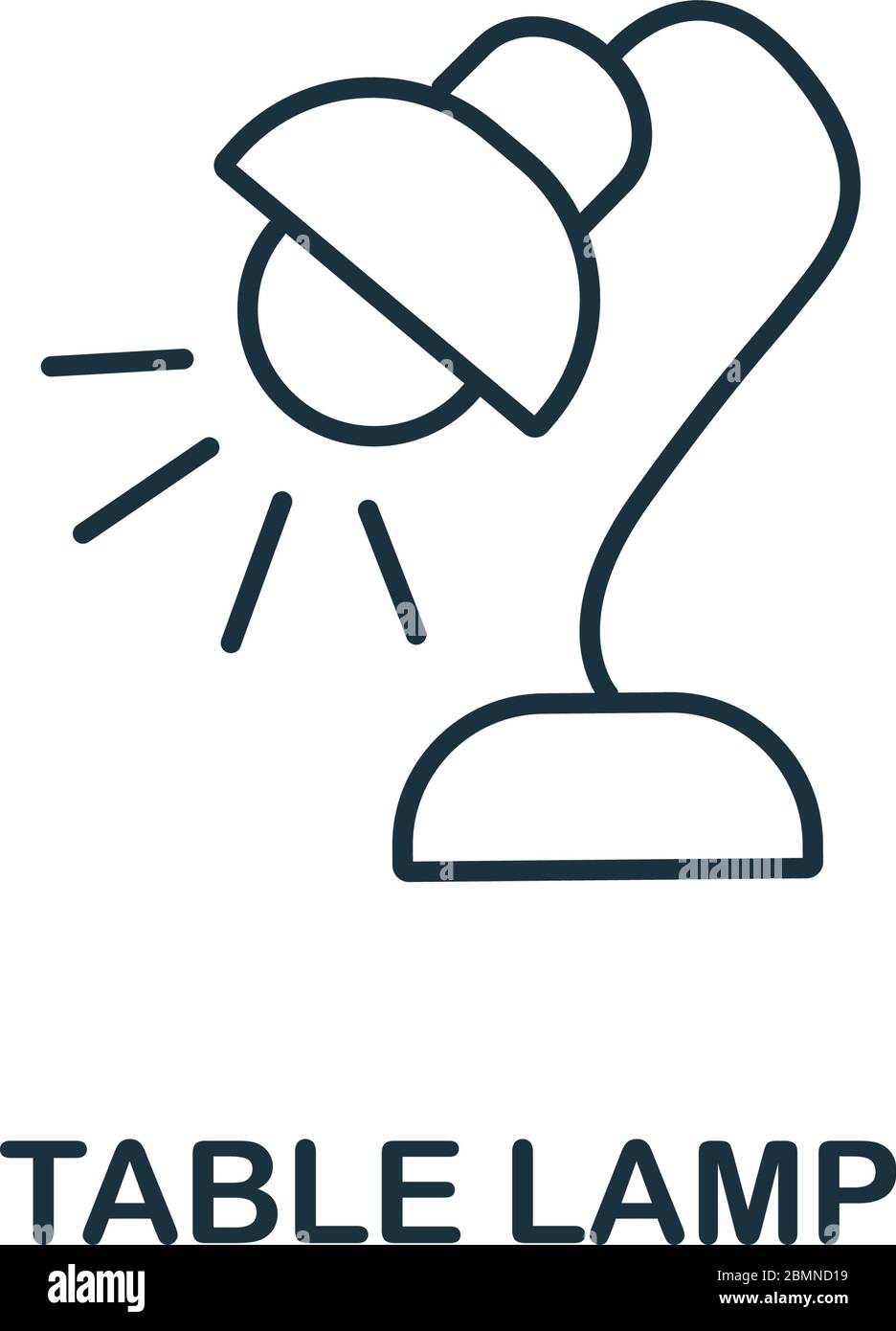 Table Lamp icon from interior collection. Simple line element Table ...