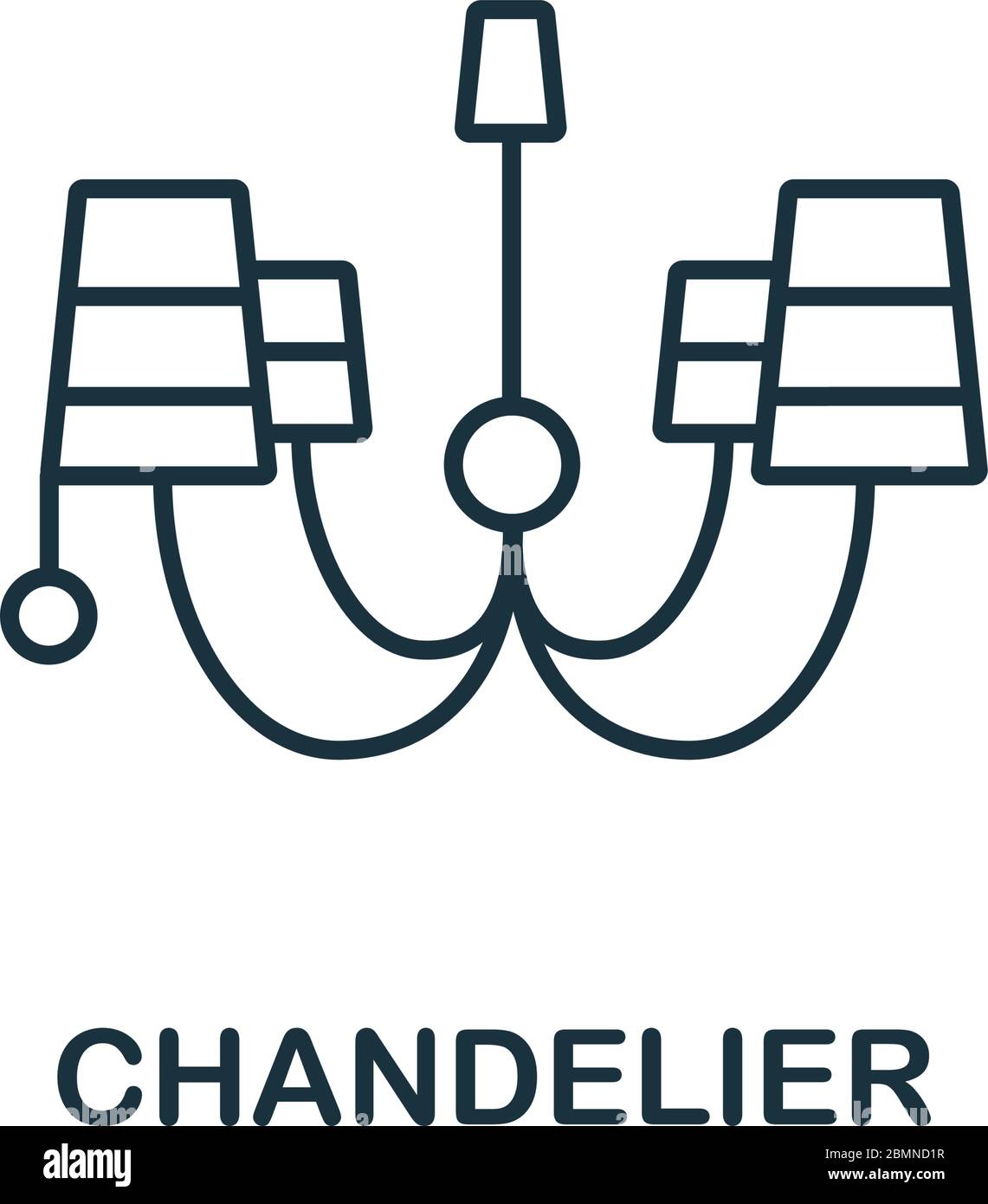 Chandelier icon from interior collection. Simple line element ...