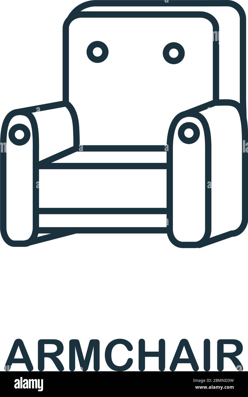 Armchair icon from interior collection. Simple line element Armchair ...